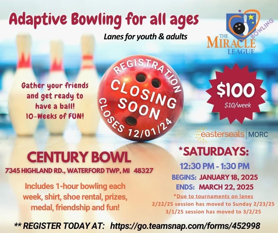 Adaptive Bowling for all ages - Nov 20, 2024